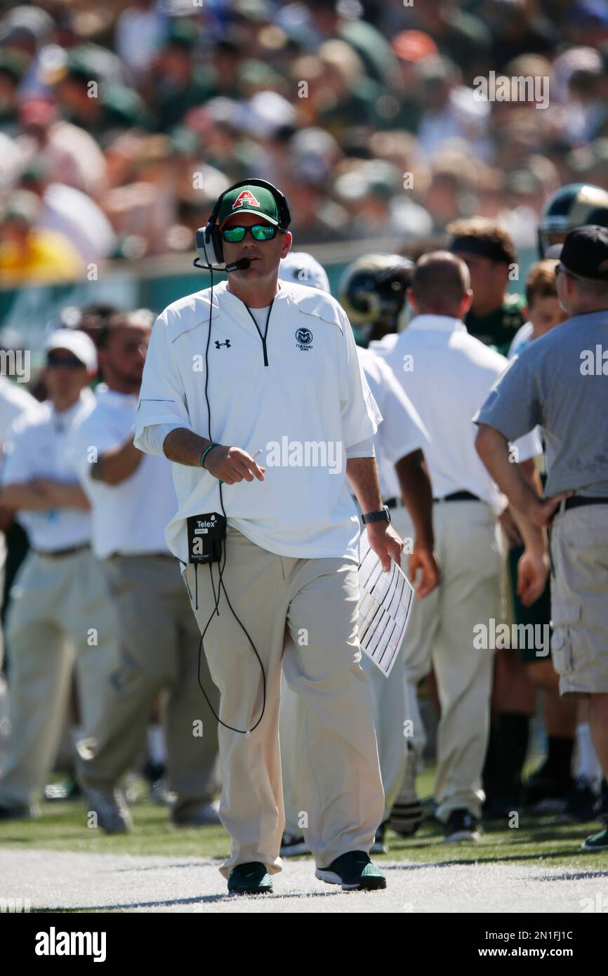 Colorado State Rams head coach Mike Bobo in the first quarter of an ...
