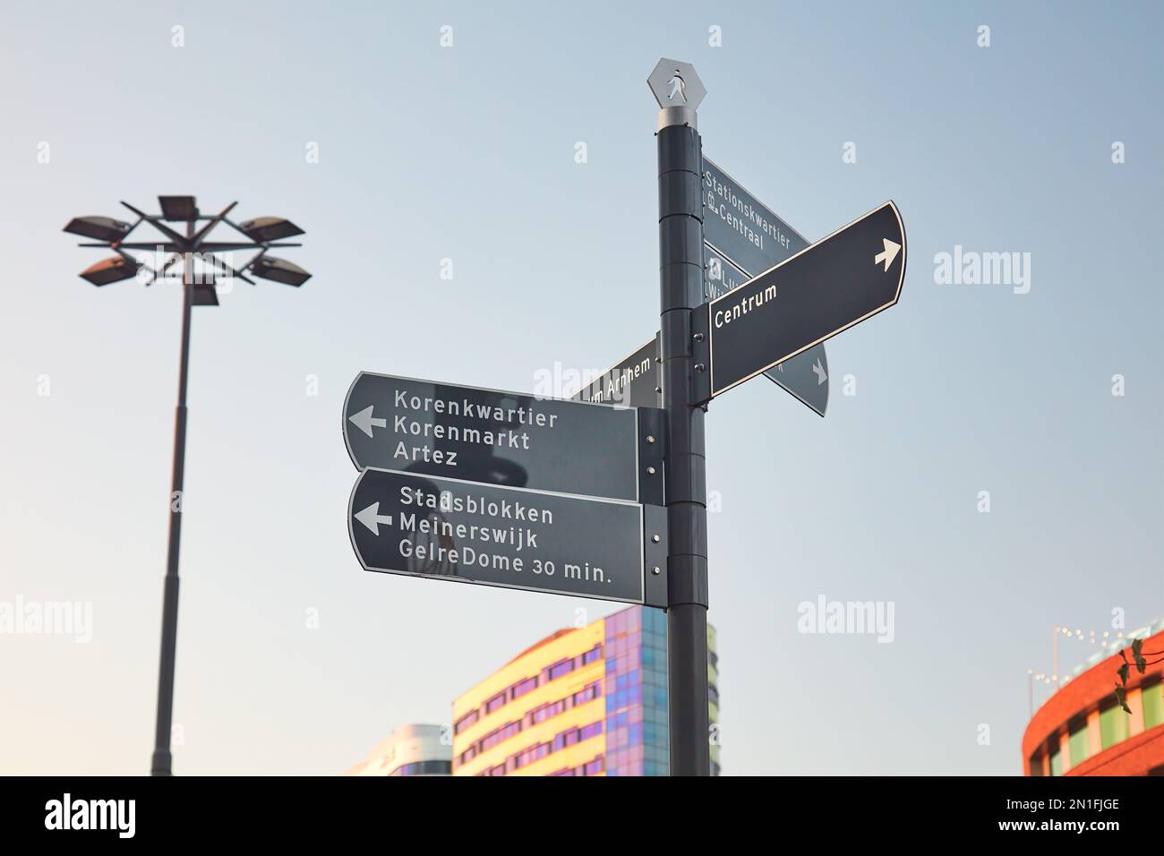 Arnhem, The Netherlands - December 12, 2022: City highlights direction ...