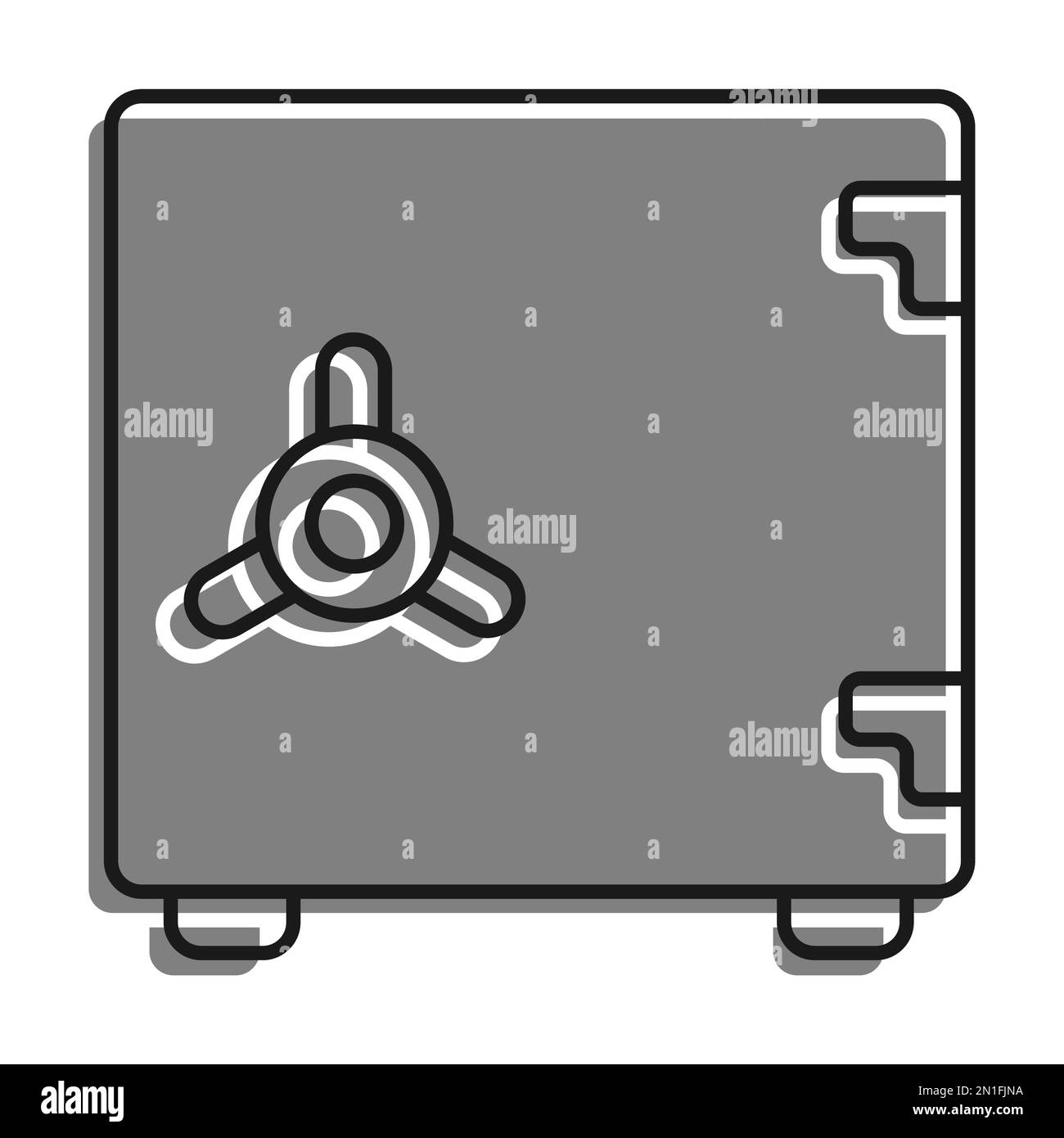 Linear filled with gray color icon, Bank Vault For Storing Money ...