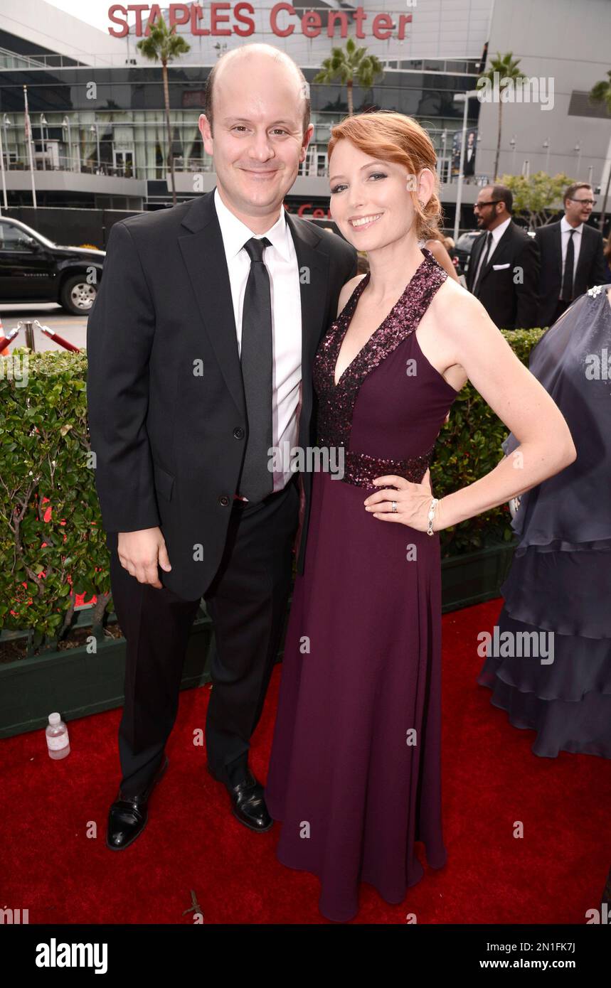Tamara Krinsky, right, arrives at the Television Academy's Creative ...