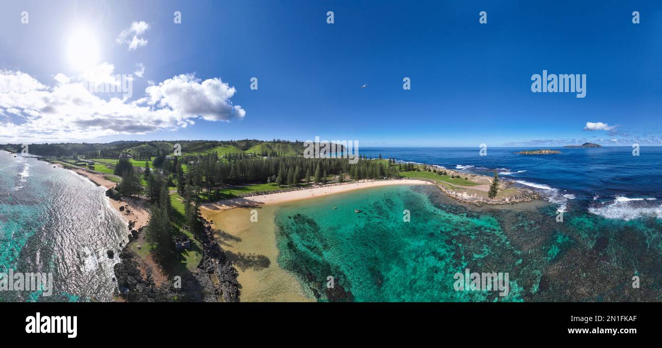 Panoramic aerial of Norfolk Island, Australia, Pacific Stock Photo - Alamy