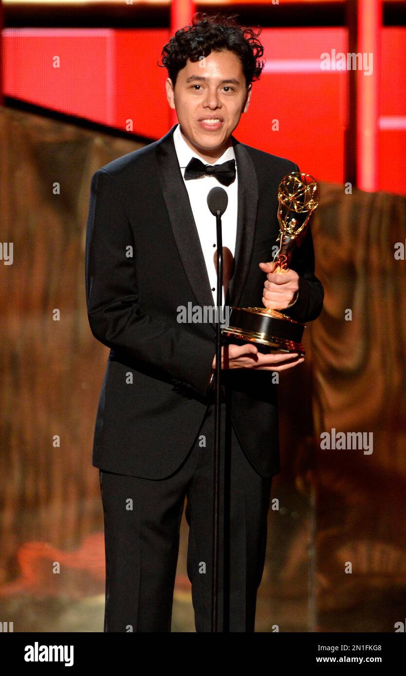 EXCLUSIVE - Alonso Ramirez Ramos accepts the award for individual achievement in storyboarding ...