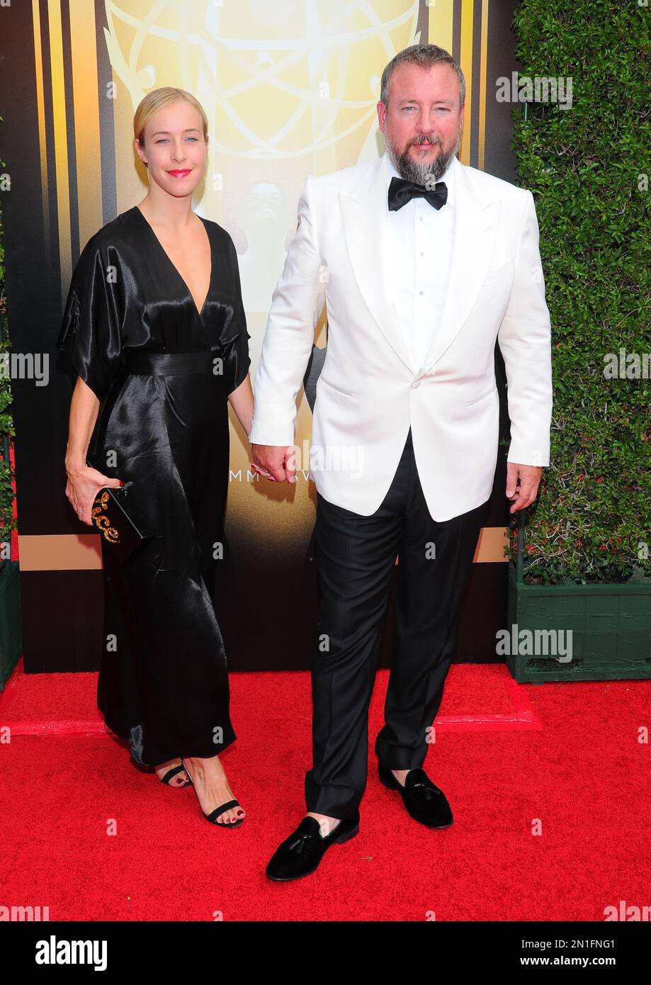 Tamyka Smith, left, and Shane Smith arrive at the Television Academy's ...