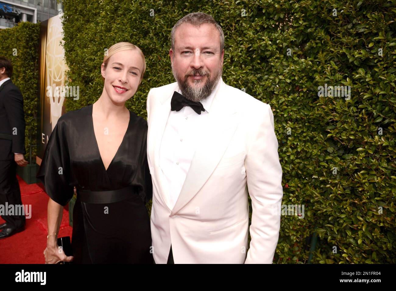 Tamyka Smith, left, and Shane Smith arrive at the Television Academy's ...
