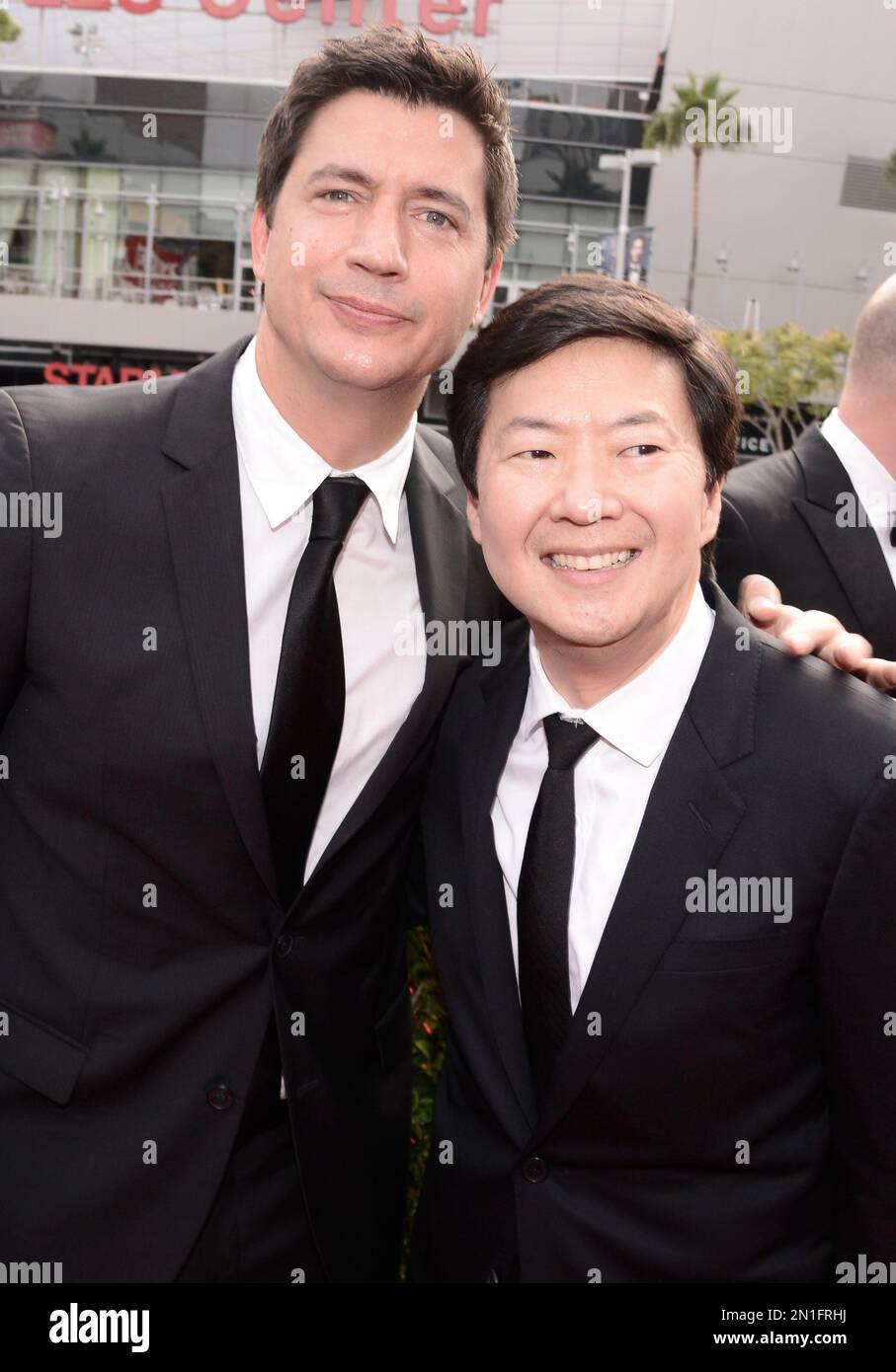 Ken Marino, left, and Ken Jeong arrive at the Television Academy's ...