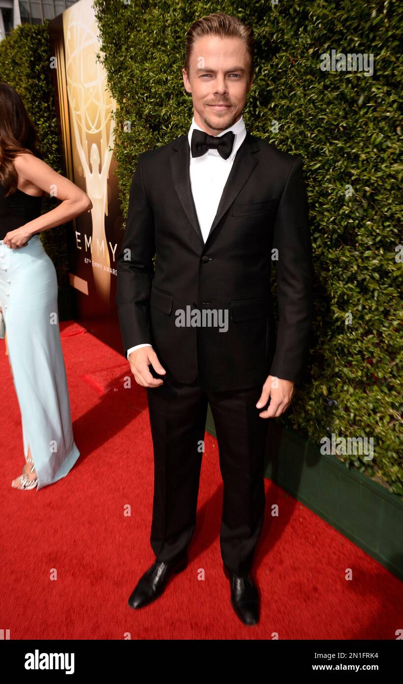 Brooks Laich, left and Julianne Hough arrive at the Television Academy ...