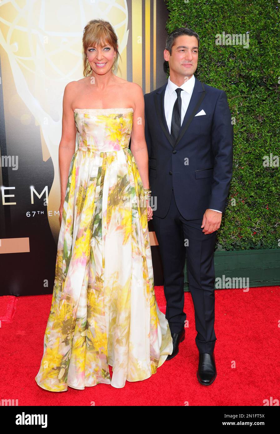 Allison Janney, left, and Philip Joncas arrive at the Television ...