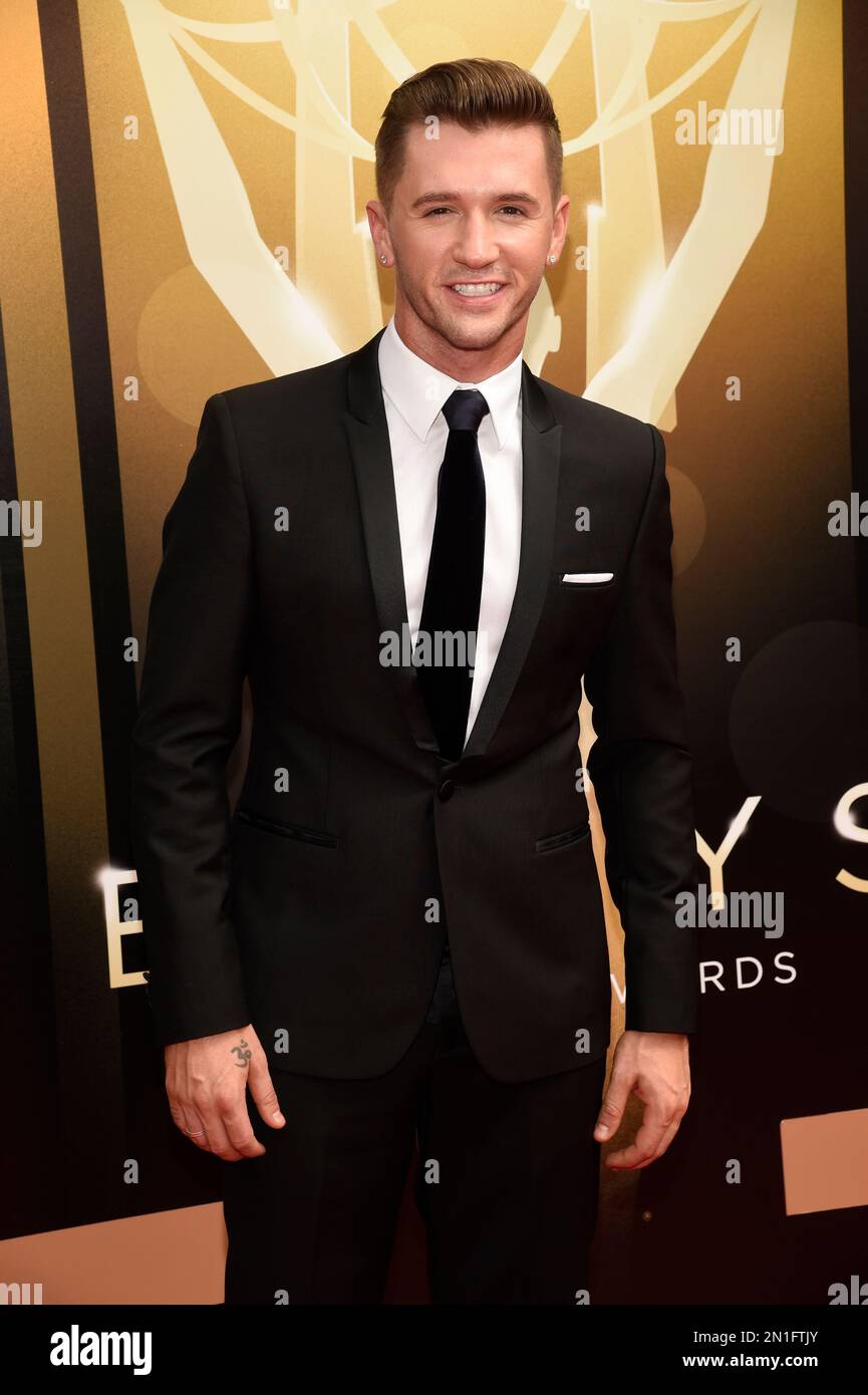 Travis Wall arrives at the Creative Arts Emmy Awards at the Microsoft ...