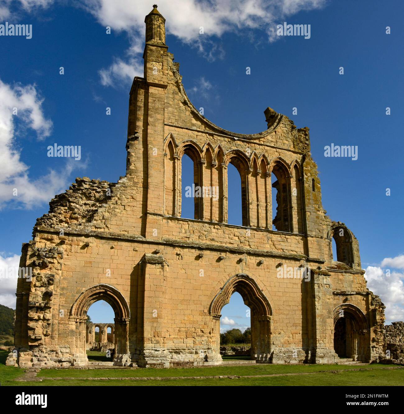 Byland Abbey ruins, Thirsk, Yorkshire, England, United Kingdom, Europe ...