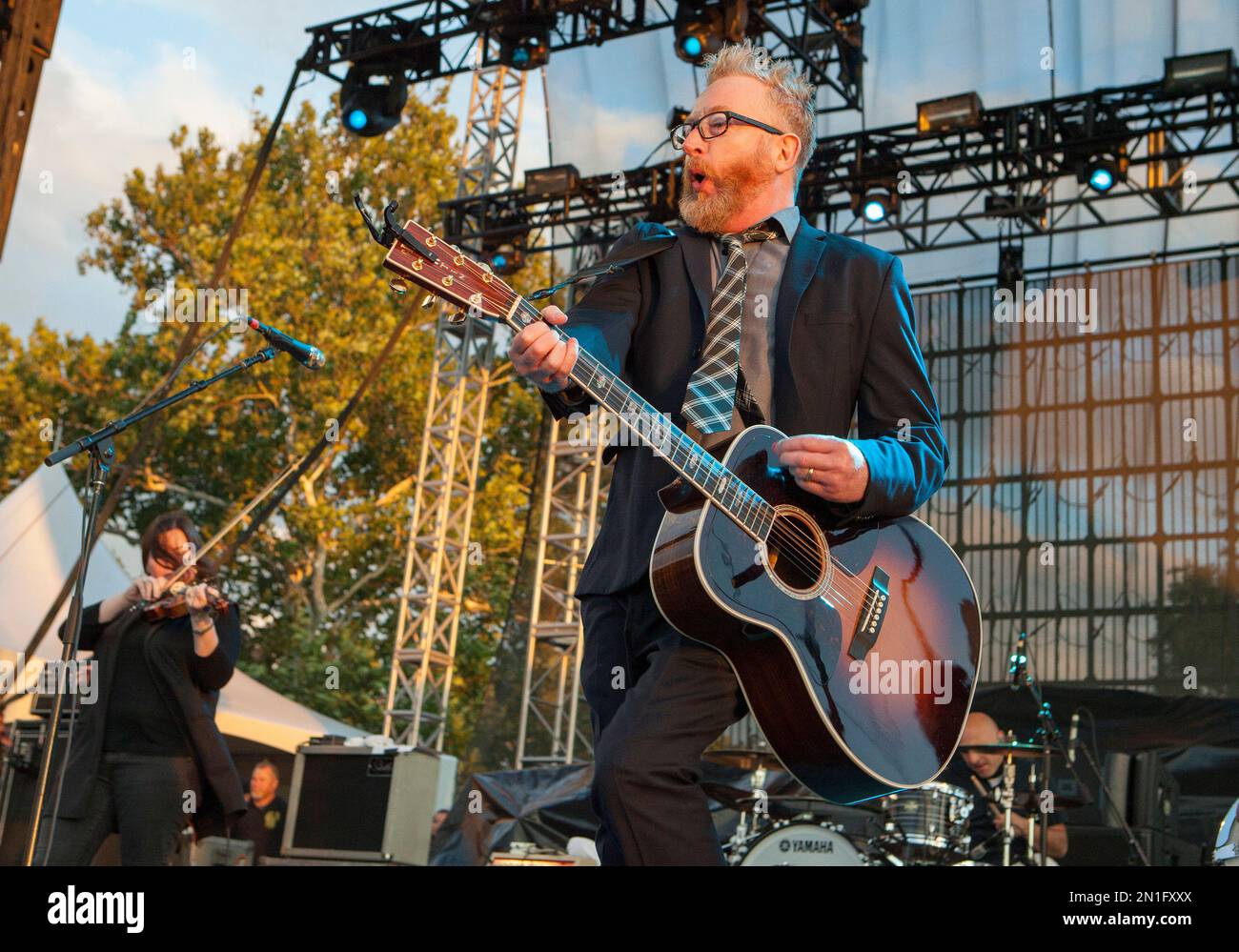 Bridget Regan and Dave King of Flogging Molly seen at Riot Fest ...