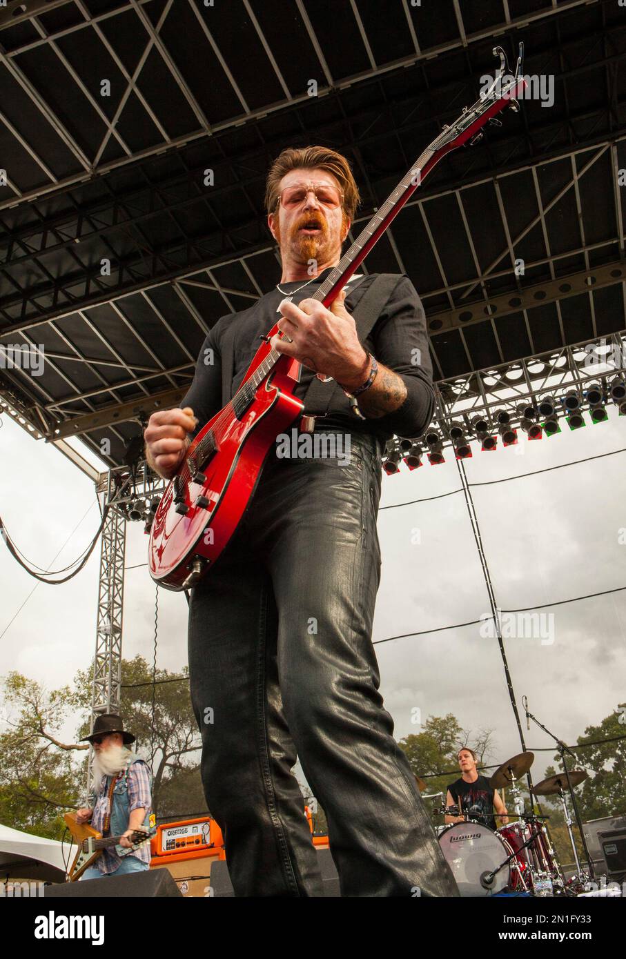 Dave Catching, Jesse Hughes and Jeff Friedl with Eagles of Death Metal ...