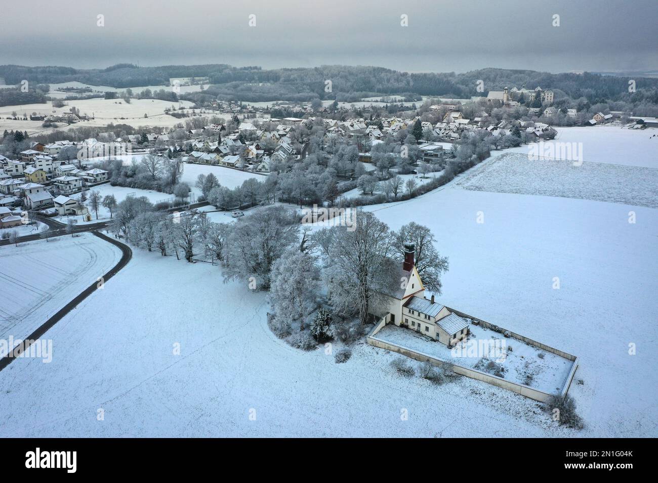 Wolfegg, Germany. 06th Feb, 2023. The Loreto Chapel is covered with ...
