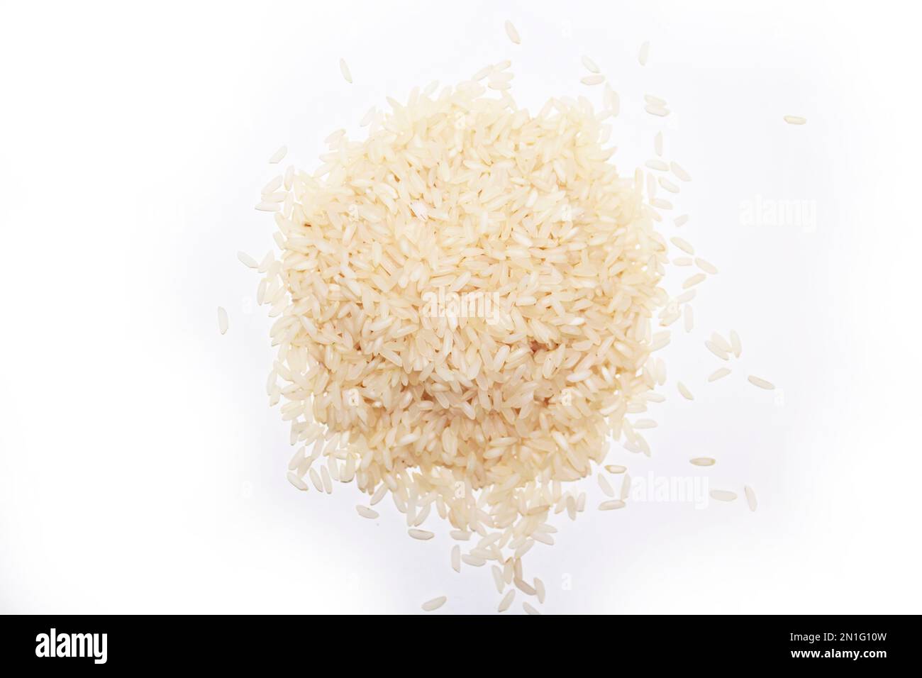 Fresh white Indian raw rice image Stock Photo - Alamy