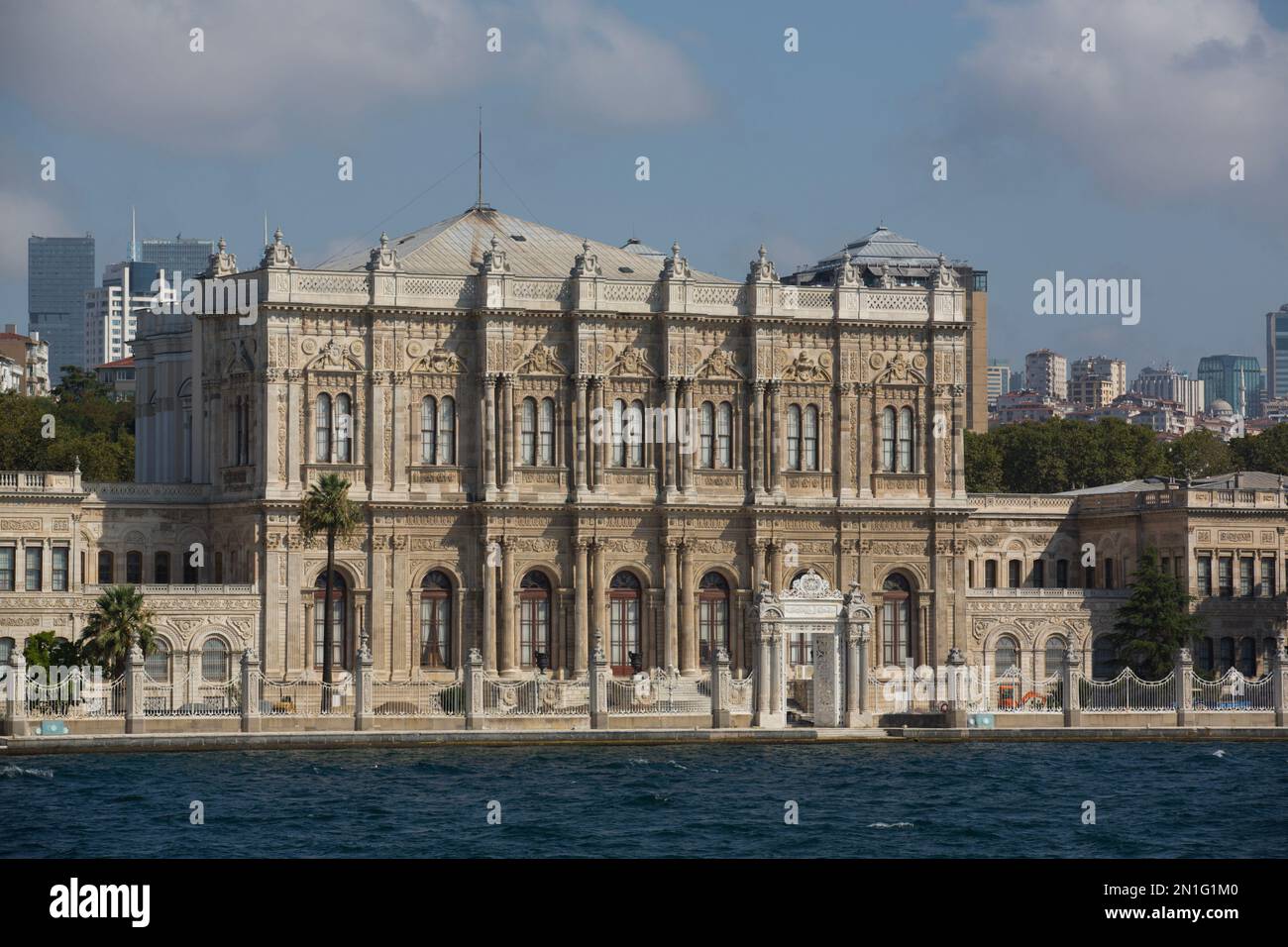 Dolmabahce Palace, on Bosphorus Strait, Istanbul, Turkey, Europe Stock ...