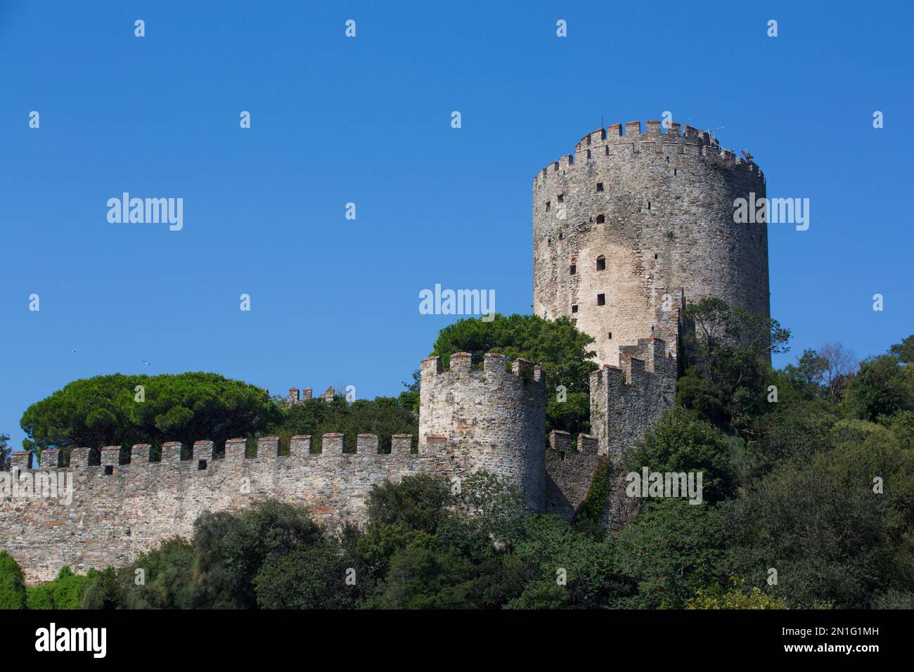 Rumeli Fortress, on Bosphorus Strait, Istanbul, Turkey, Europe Stock ...