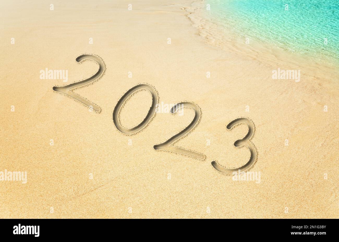 Happy new year 2023 sea hi-res stock photography and images - Alamy