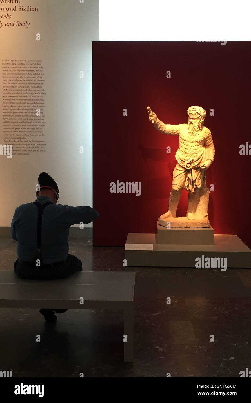 Statue of Ancient Greek Actor Altes Museum Berlin Stock Photo - Alamy