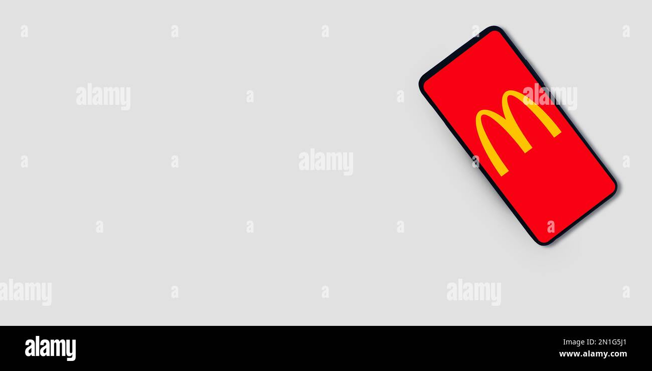 McDonalds mobile application banner design with free copy space ...