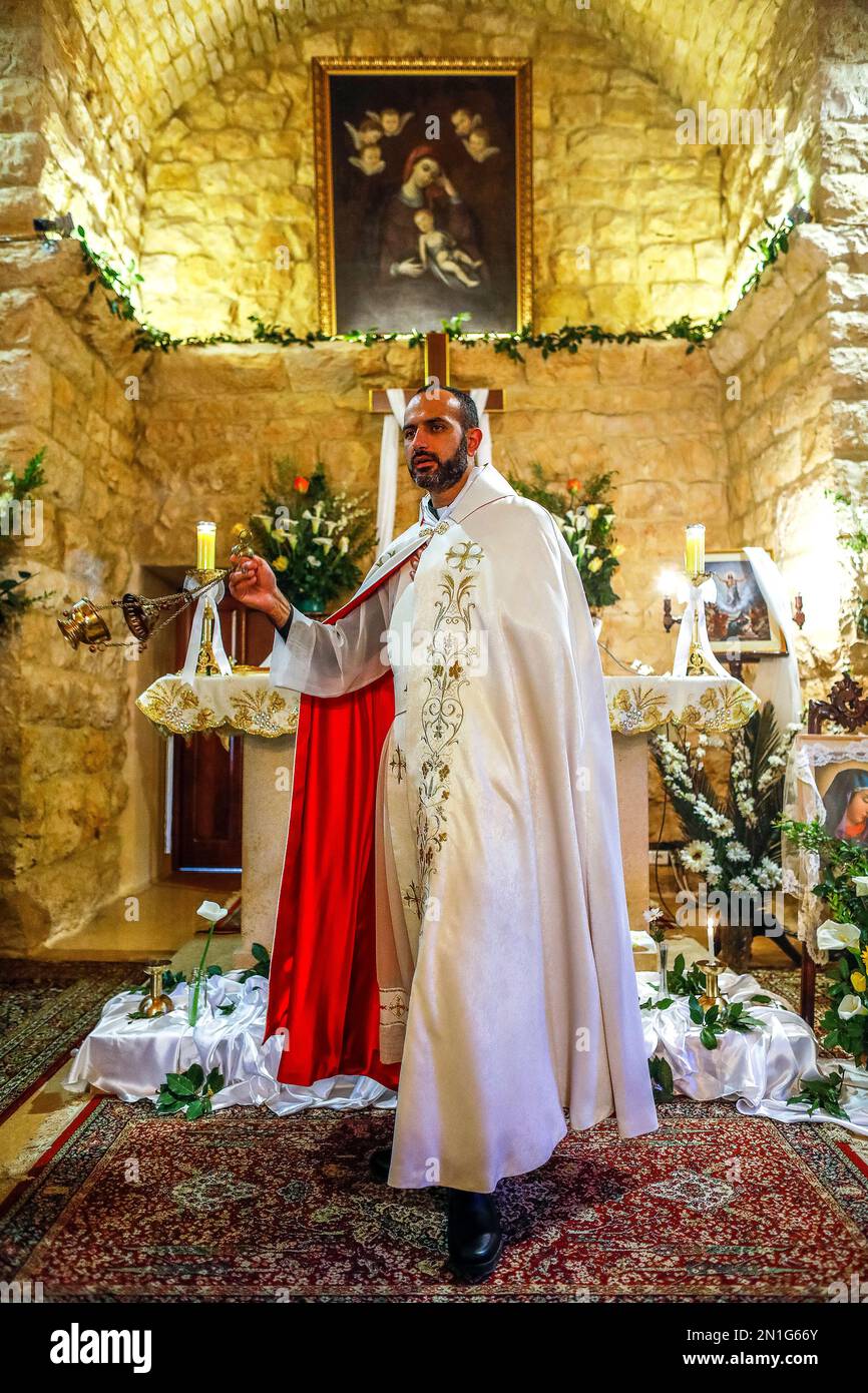 Easter celebration in Our Lady Maronite Church, Bdadoun, Lebanon ...