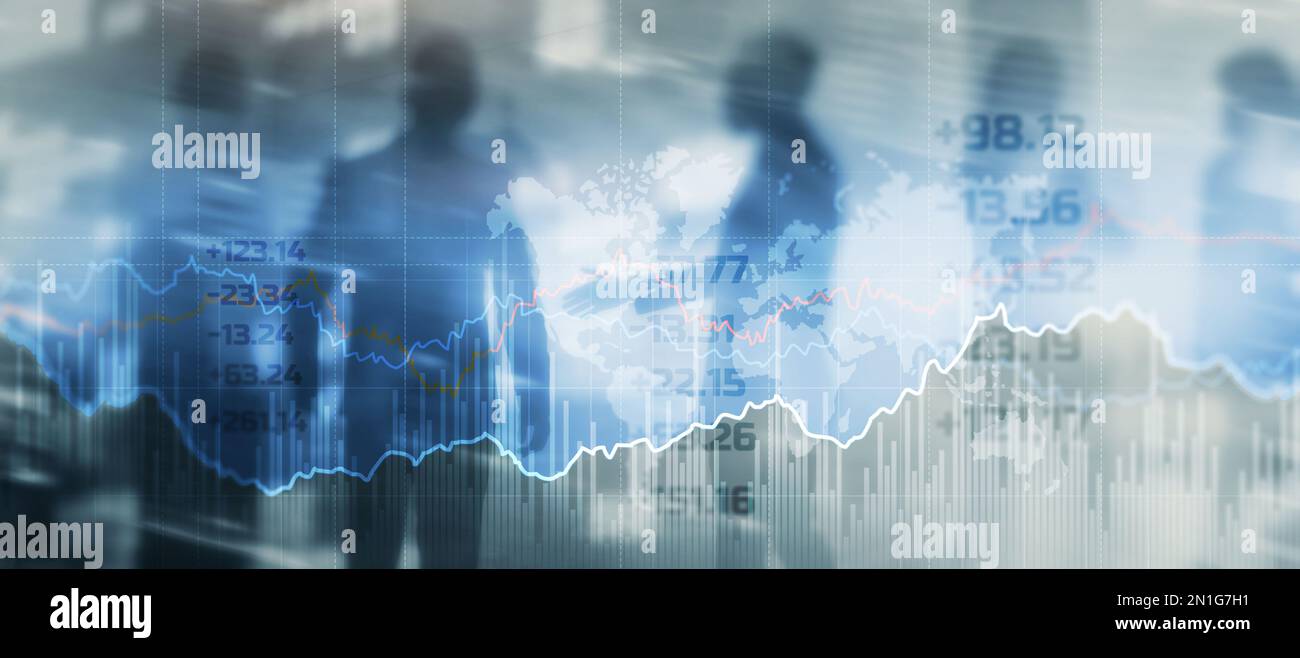 Financial graphs and diagrams. Business, economics and investment ...