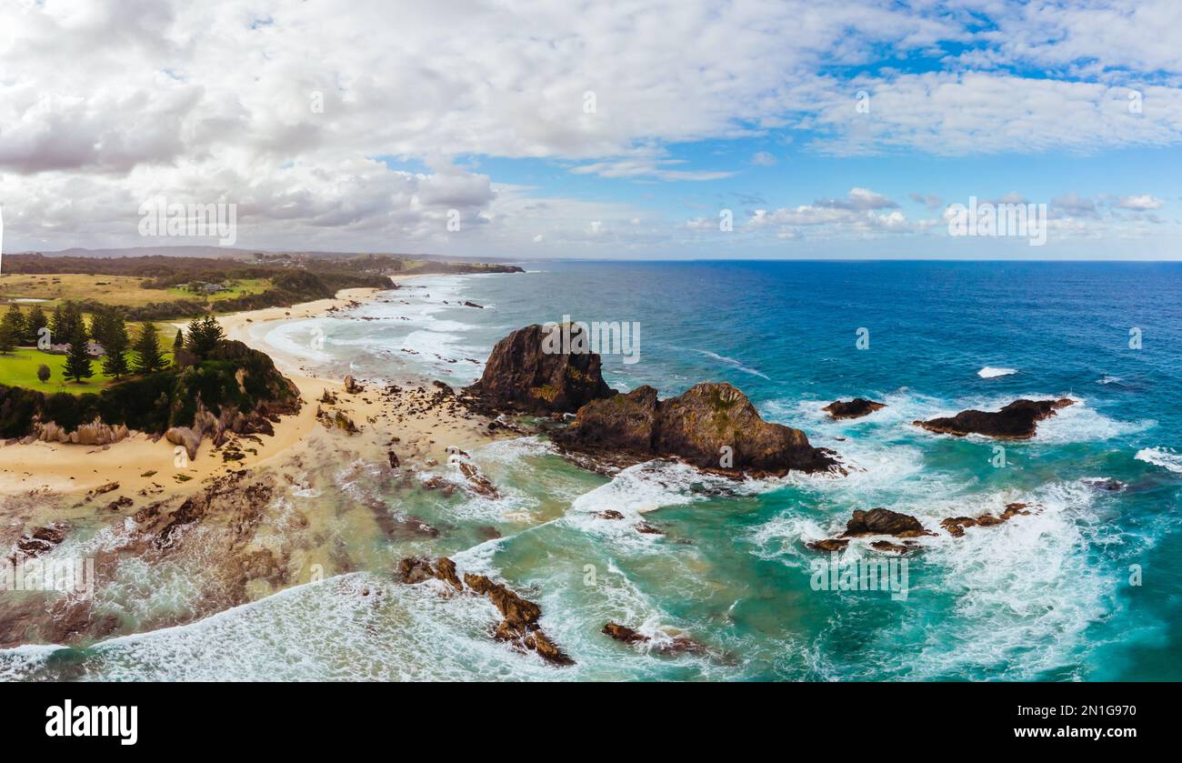 Glasshouse Rocks Beach in Narooma Australia Stock Photo - Alamy