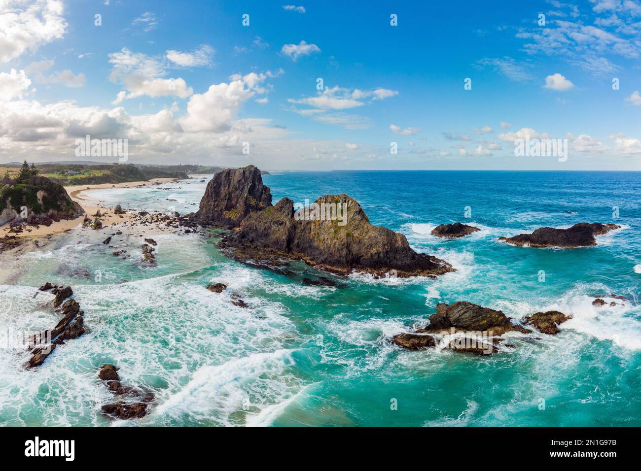 Glasshouse Rocks Beach in Narooma Australia Stock Photo - Alamy