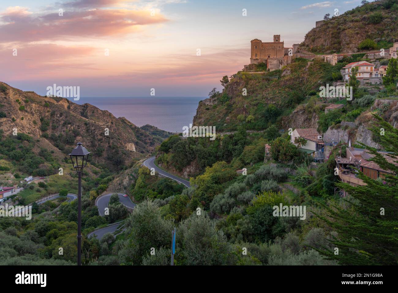 Chiesa di san nicolo church overlooking town hi-res stock photography ...