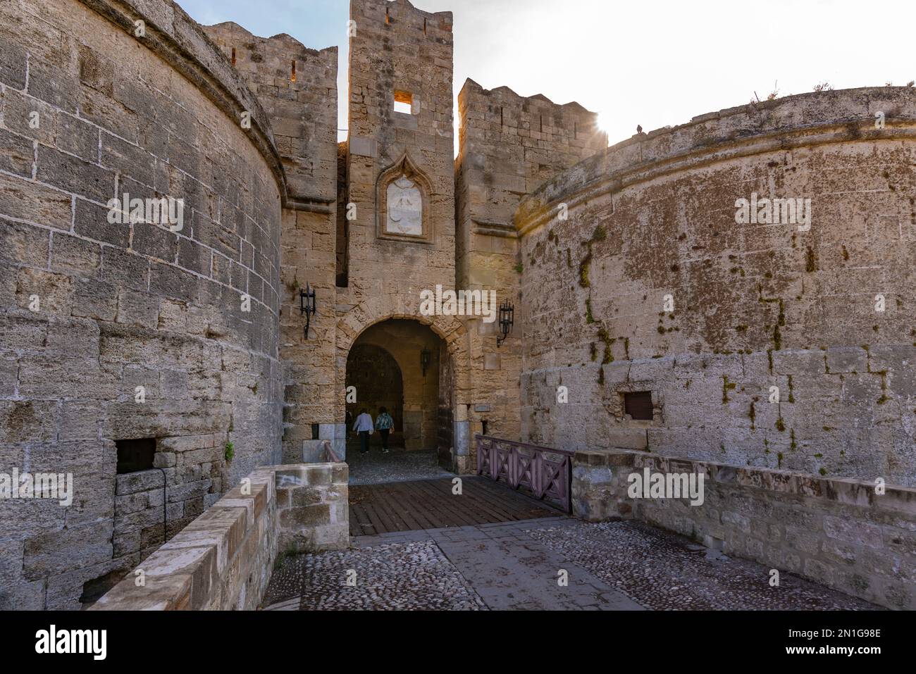 View of Gate of Amboise, Old Rhodes Town, UNESCO World Heritage Site ...