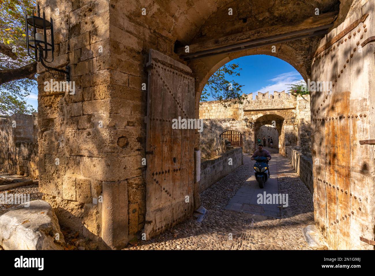View of Gate of Amboise, Old Rhodes Town, UNESCO World Heritage Site ...