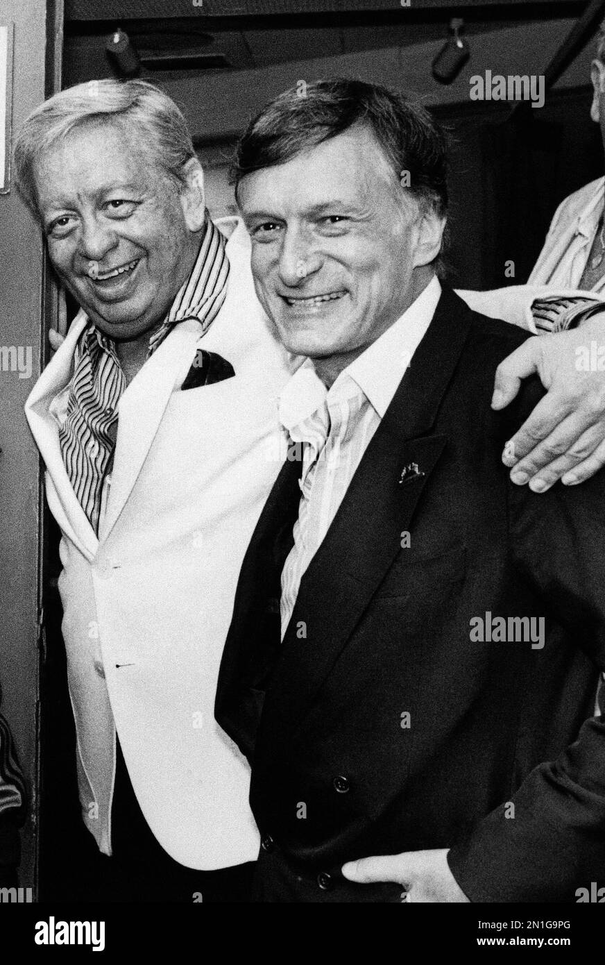 FILE - In this June 15, 1986 file photo, singer Mel Torme, left, and ...