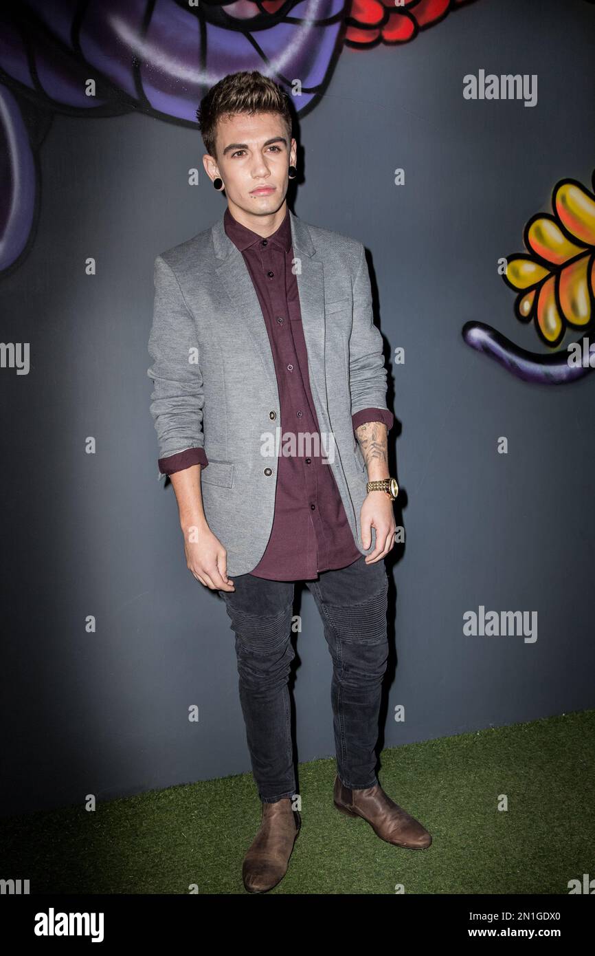 Jake Sims poses for photographers upon arrival at the Notion Magazine x ...