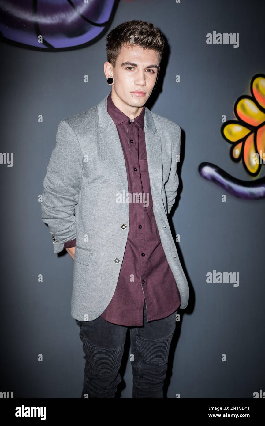 Jake Sims poses for photographers upon arrival at the Notion Magazine x ...
