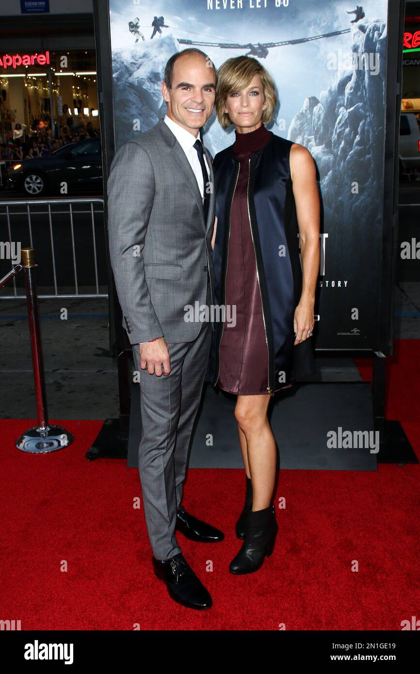 Michael Kelly, left, and wife Karyn Kelly attend the LA Premiere of ...