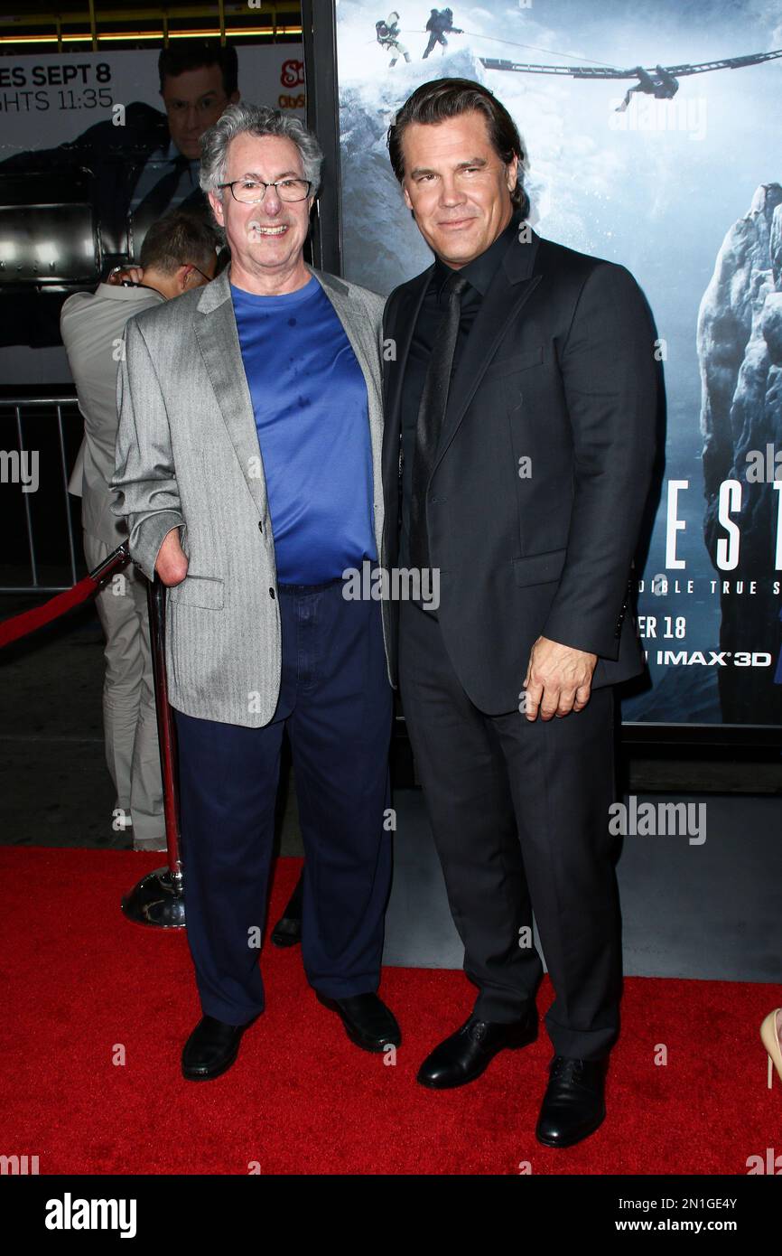 Beck Weathers, left, and Josh Brolin attend the LA Premiere of "Everest ...