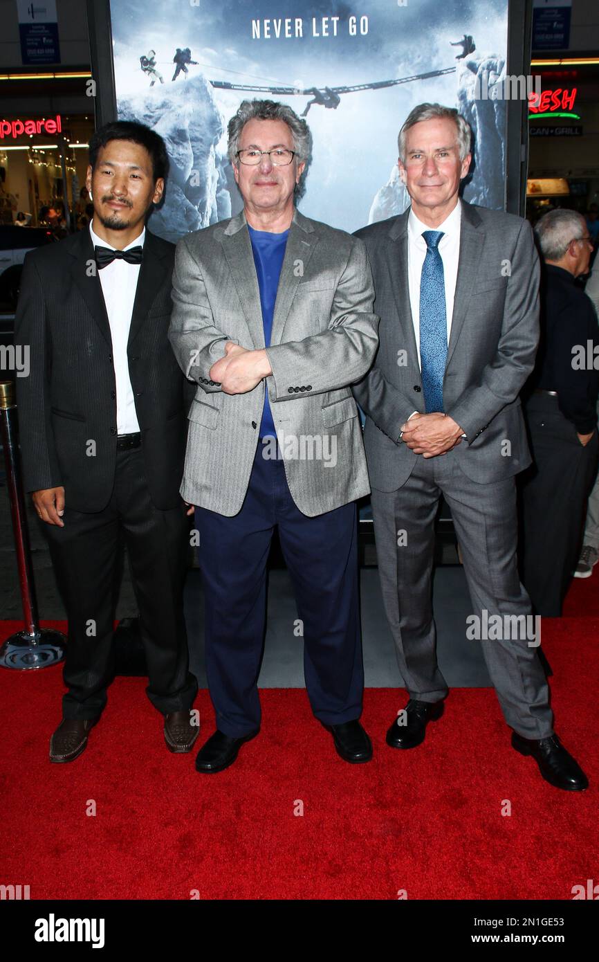 Ang Phula, left, and Beck Weathers attend the LA Premiere of "Everest ...