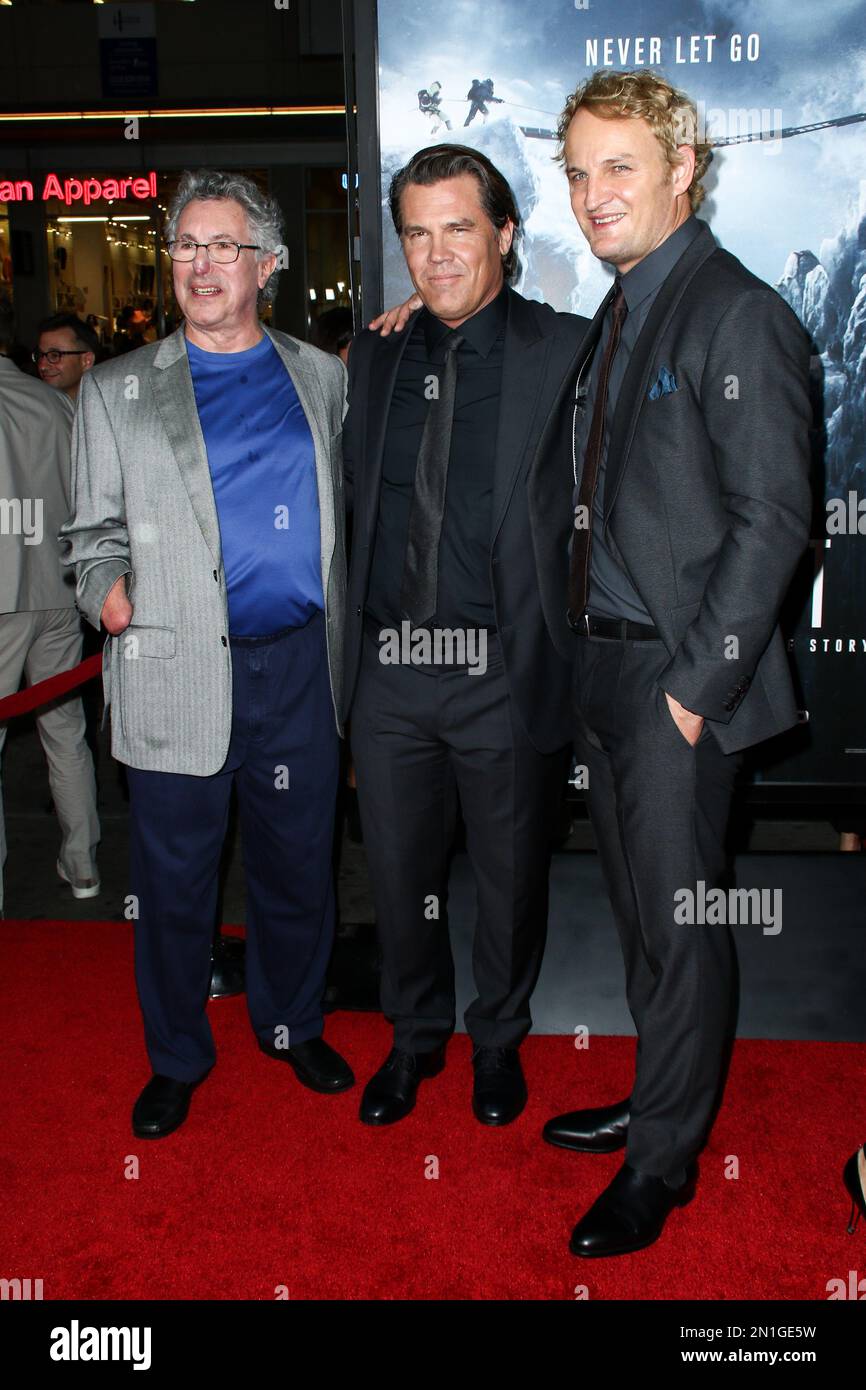 Beck Weathers, left, Josh Brolin and Jason Clarke attend the LA ...