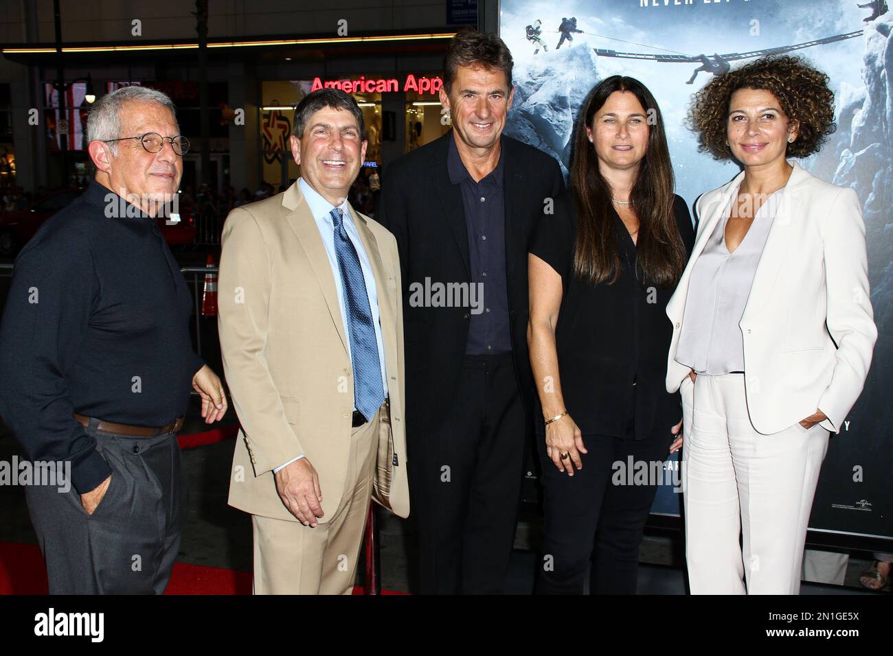 Ron Meyer, from left, Jeff Shell, Tim Bevan, Liza Chasin and Donna ...