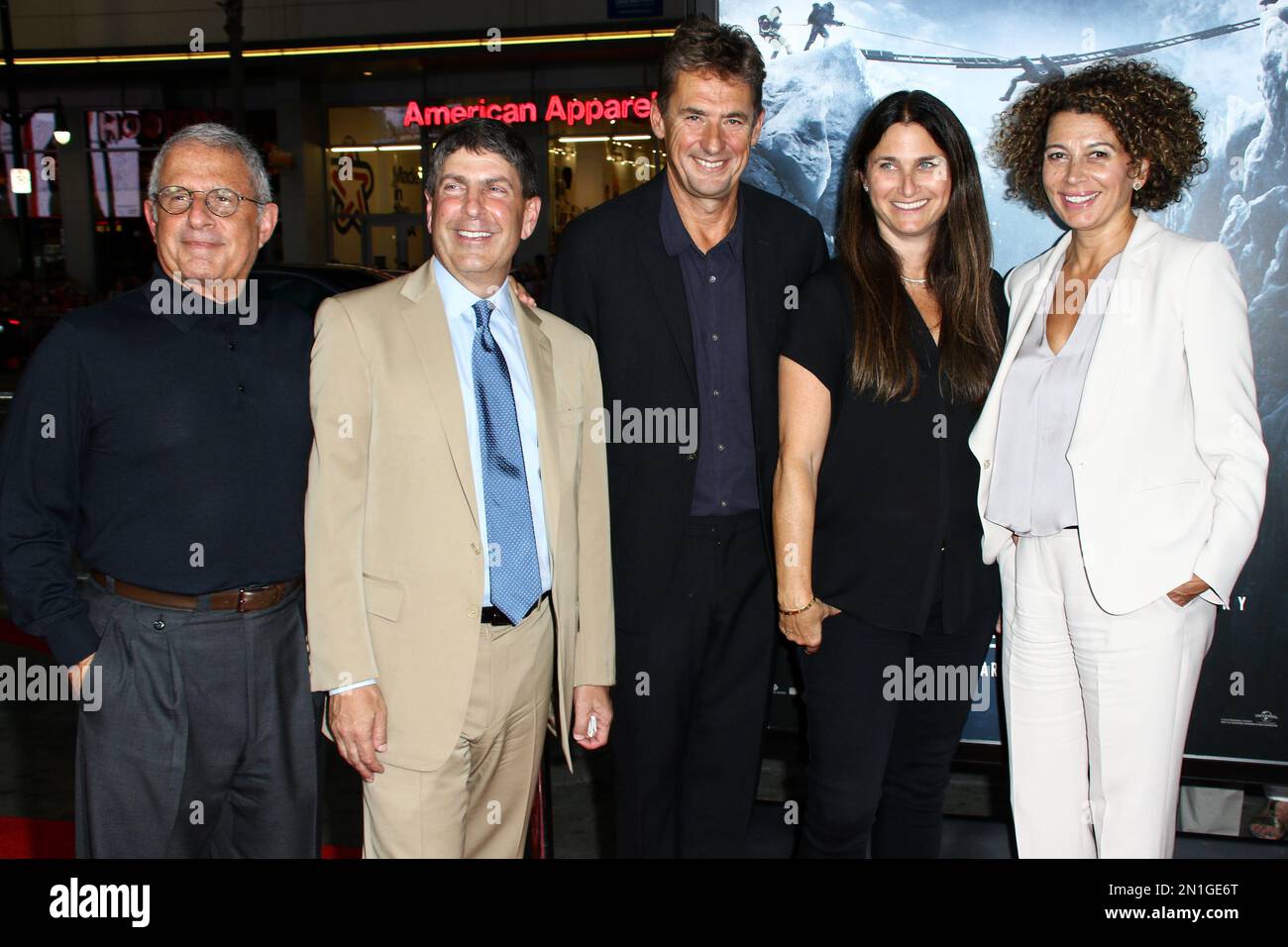Ron Meyer, from left, Jeff Shell, Tim Bevan, Liza Chasin and Donna ...