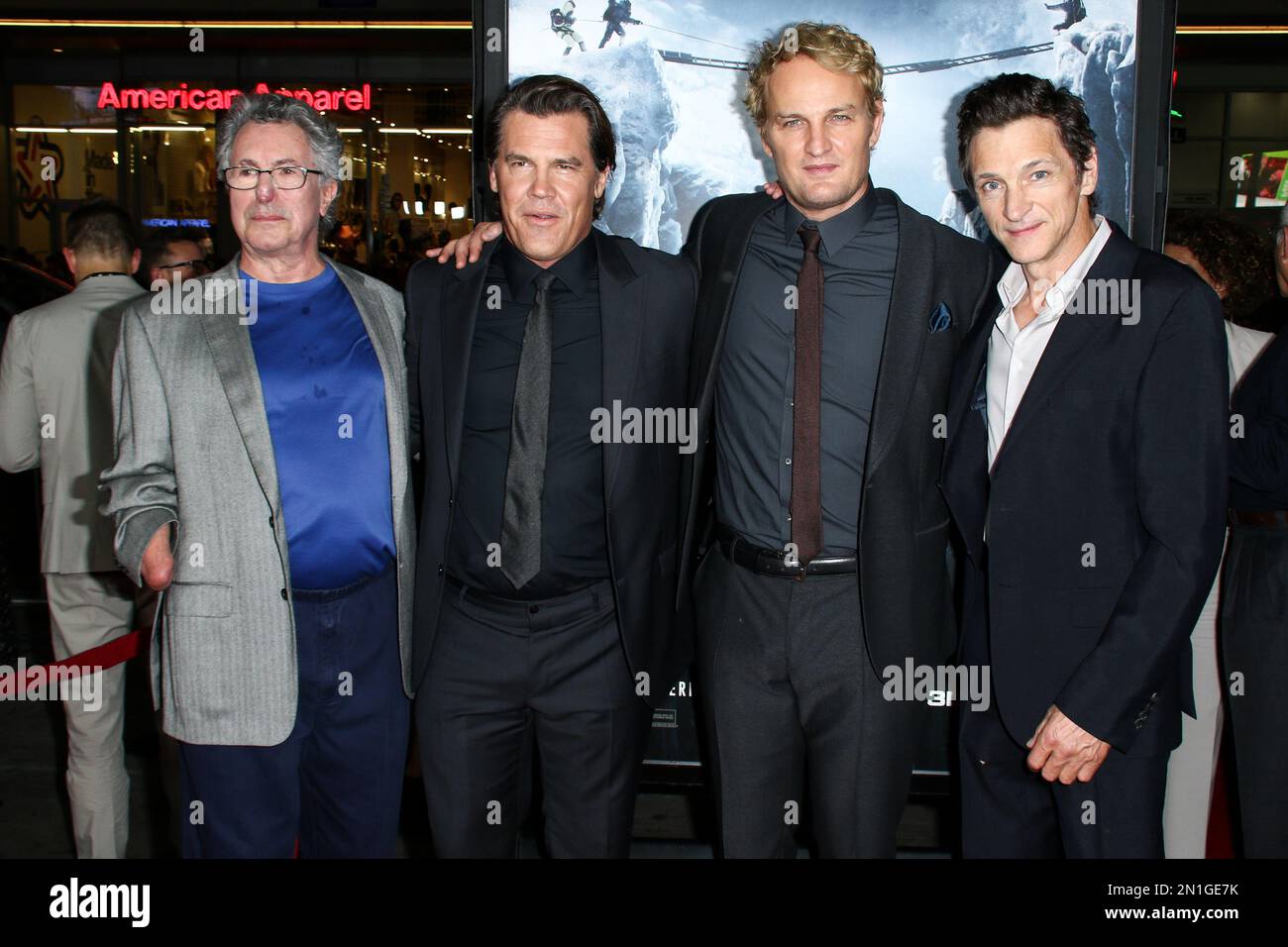 Beck Weathers, left, Josh Brolin, Jason Clarke and John Hawkes attend ...