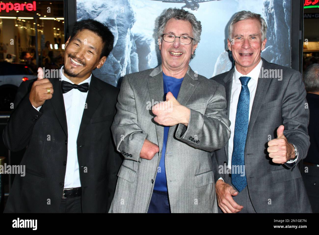 Ang Phula, left, and Beck Weathers attend the LA Premiere of "Everest ...