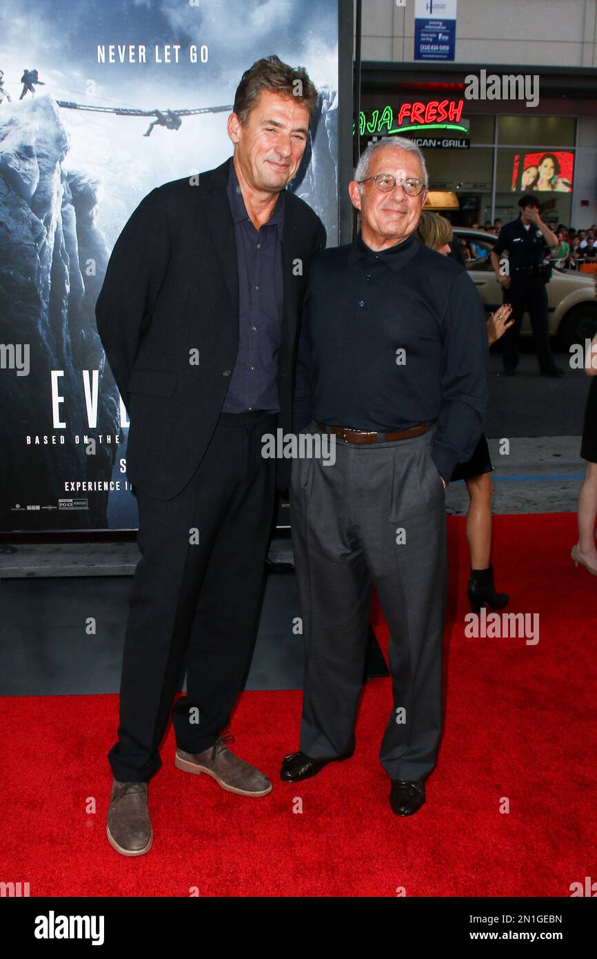 Producer Tim Bevan, left, and Vice Chairman of NBCUniversal Ron Meyer ...