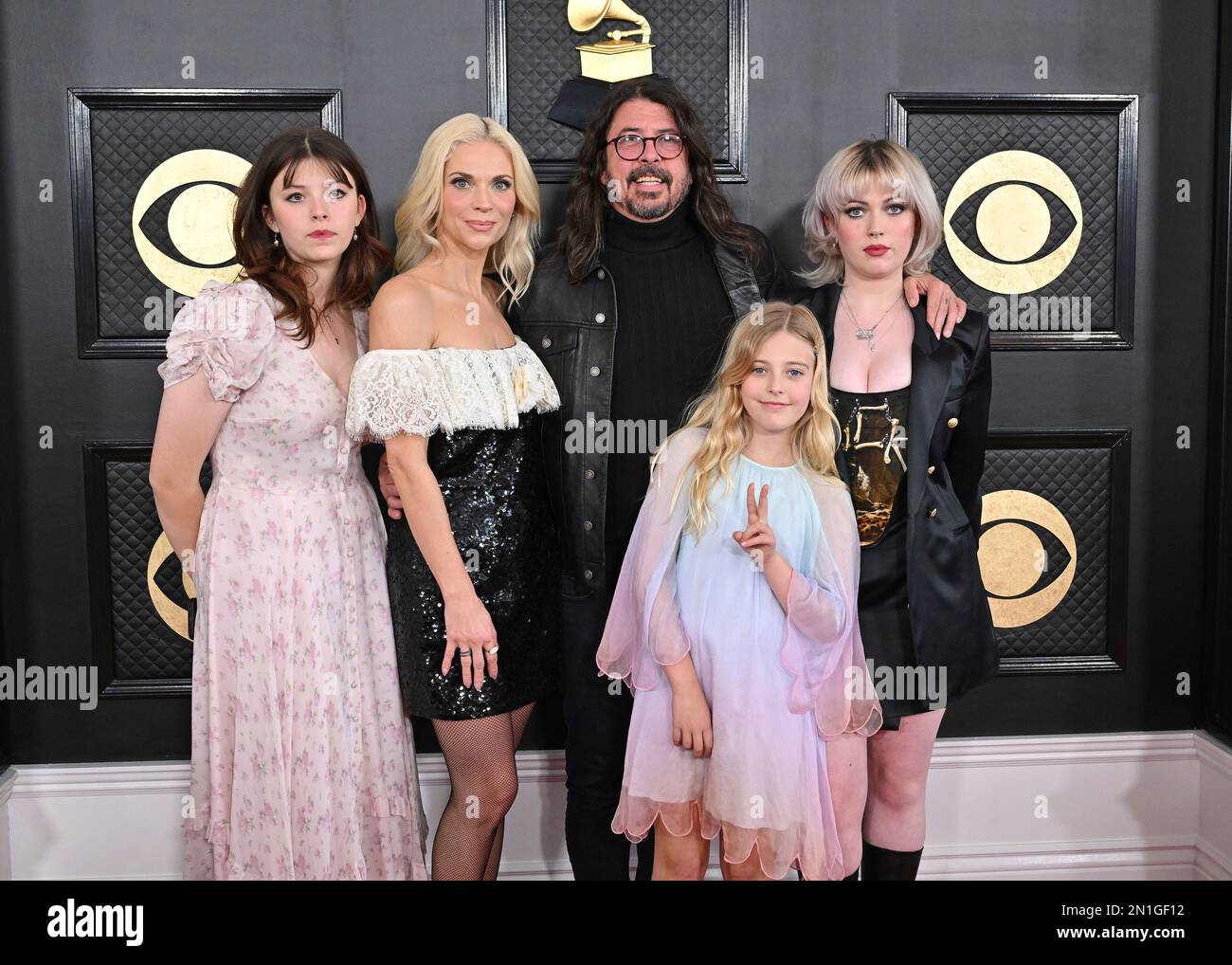 Los Angeles, USA. 05th Feb, 2023. Harper Grohl, Jordyn Blum, Dave Grohl ...