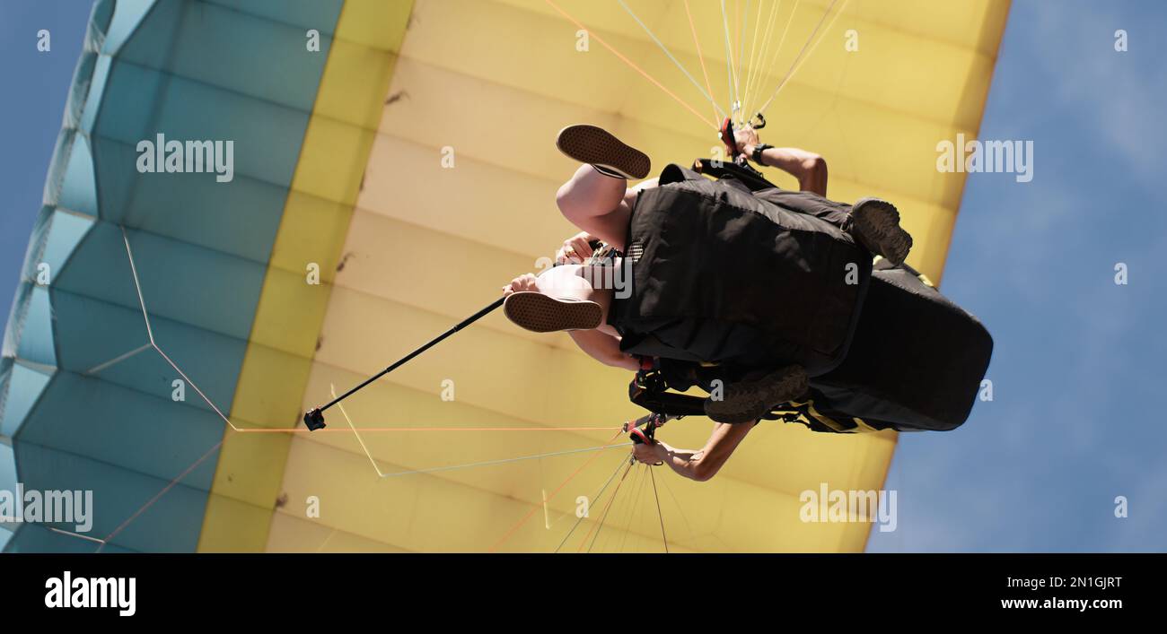 Tandem paraglider free gliding hi-res stock photography and images - Alamy
