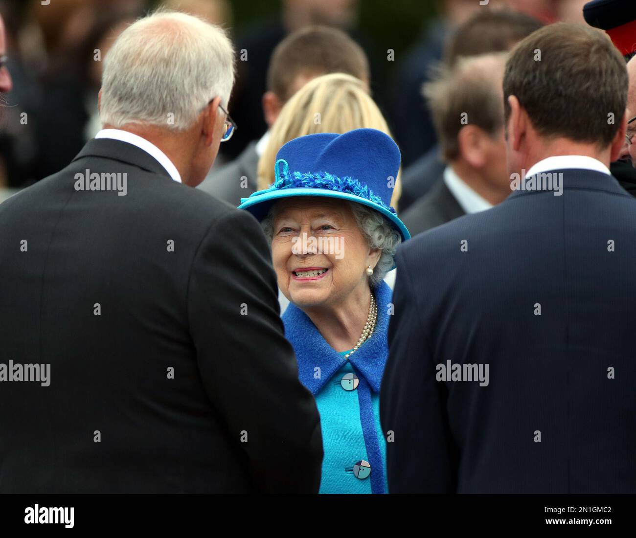 Britain's Queen Elizabeth II attends the opening ceremony for the ...