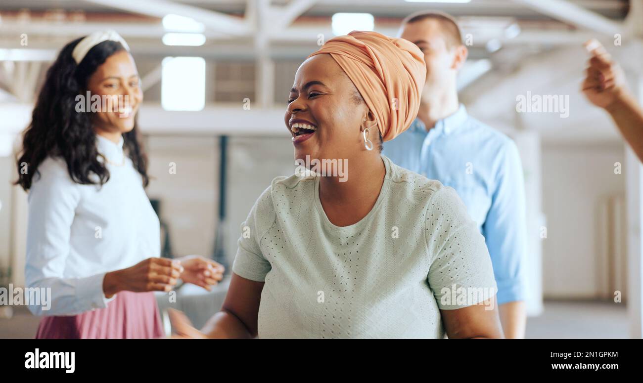 Happy black businessman dancing joy hi-res stock photography and images ...