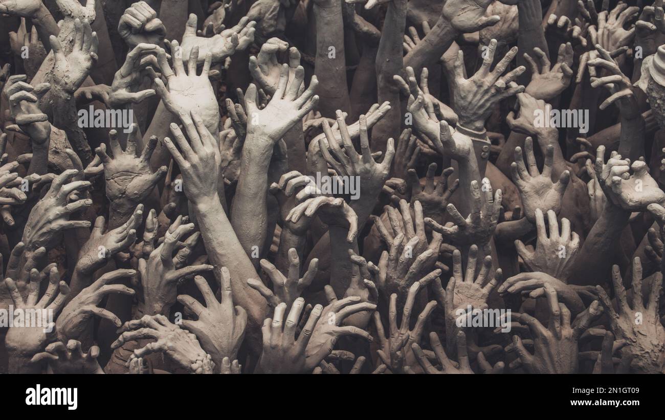 All hands statue hi-res stock photography and images - Alamy
