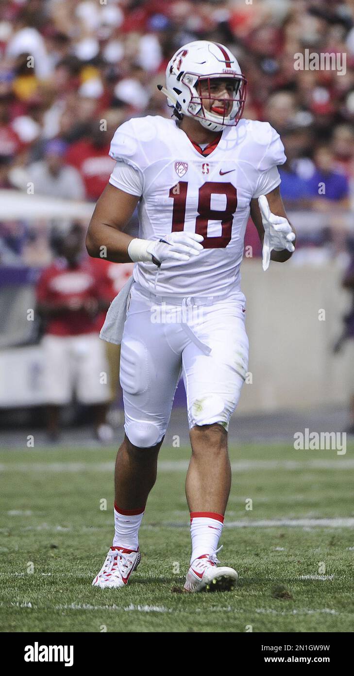 Stanford tight end Austin Hooper (18) during an NCAA college football ...