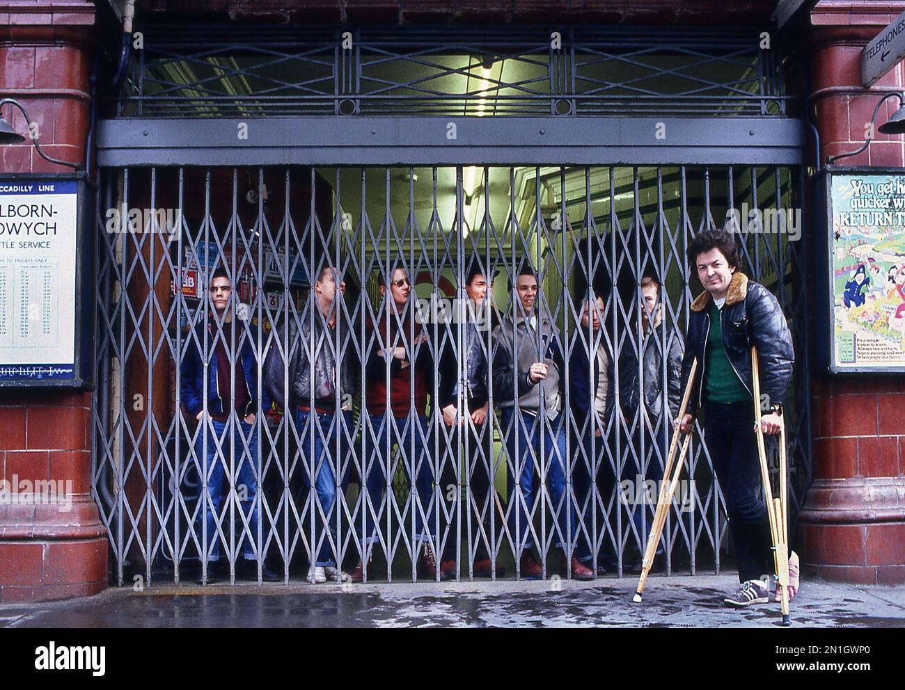 British Ska group Madness making a video with Dave Robinson in London ...