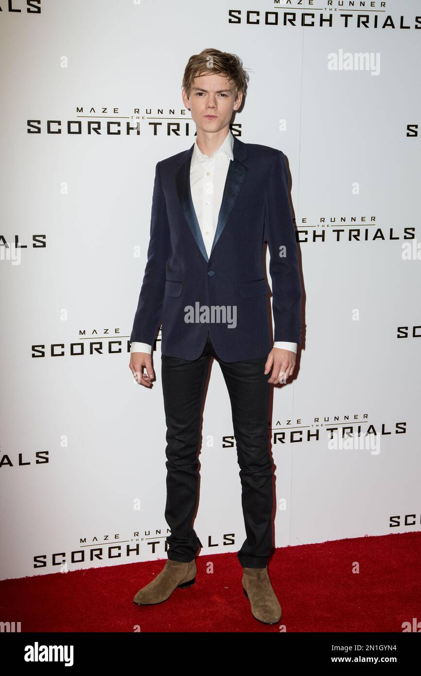 Thomas Brodie-Sangster poses for photographers upon arrival at the ...
