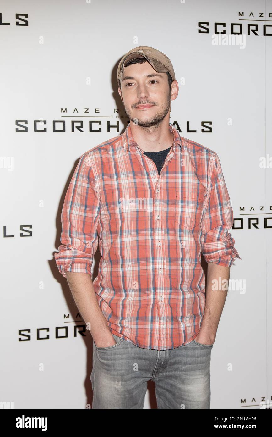 Wes Ball poses for photographers upon arrival at the premiere of the film Maze Runner: The ...